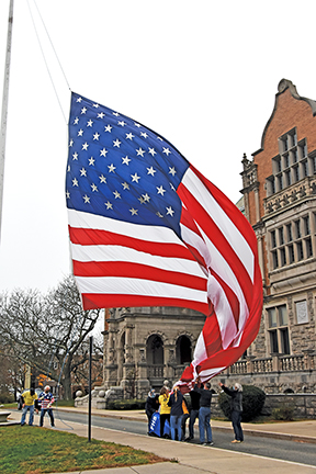 Taking down the Big Flag - Fairhaven Neighborhood News